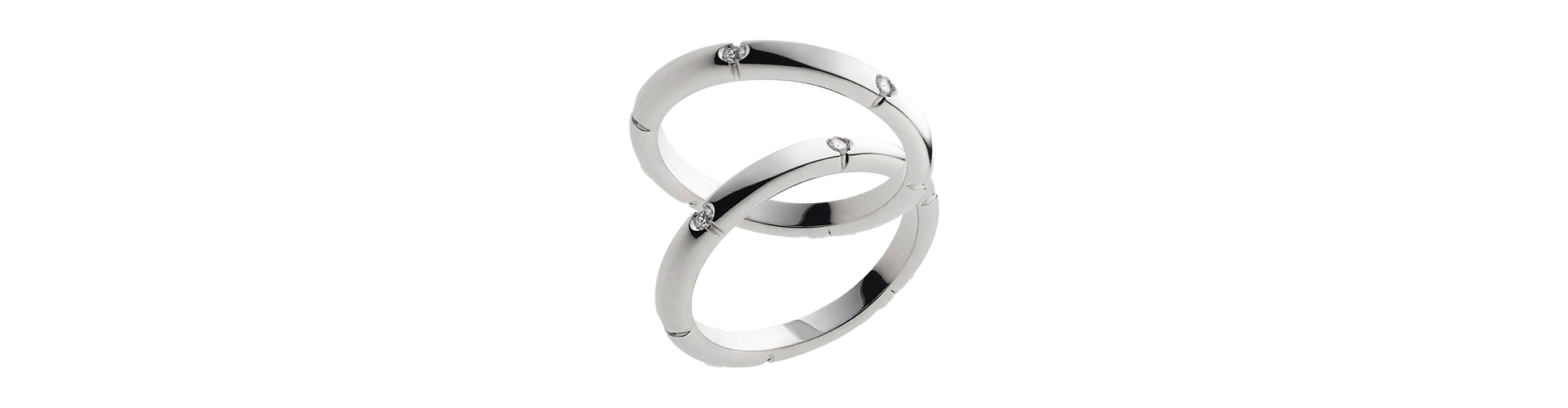 Anniversary wedding rings in yellow, white, rose gold 18K | GV